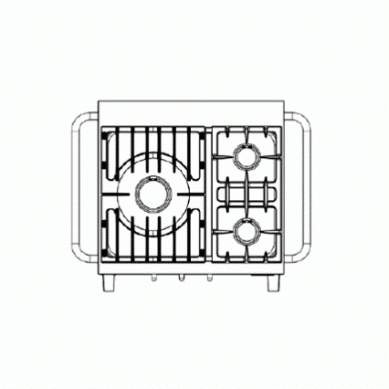 Lacanche Open’Cook 3 Burner Mobile Hob Module | Robeys